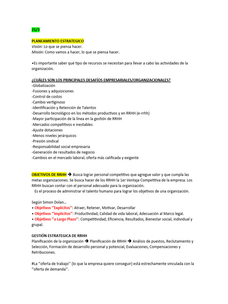 Resumen Primer Parcial ADM Del Personal | PDF | Gestión de recursos humanos | Responsabilidad ...