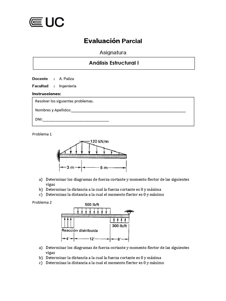 Examen Parcial 1 | PDF