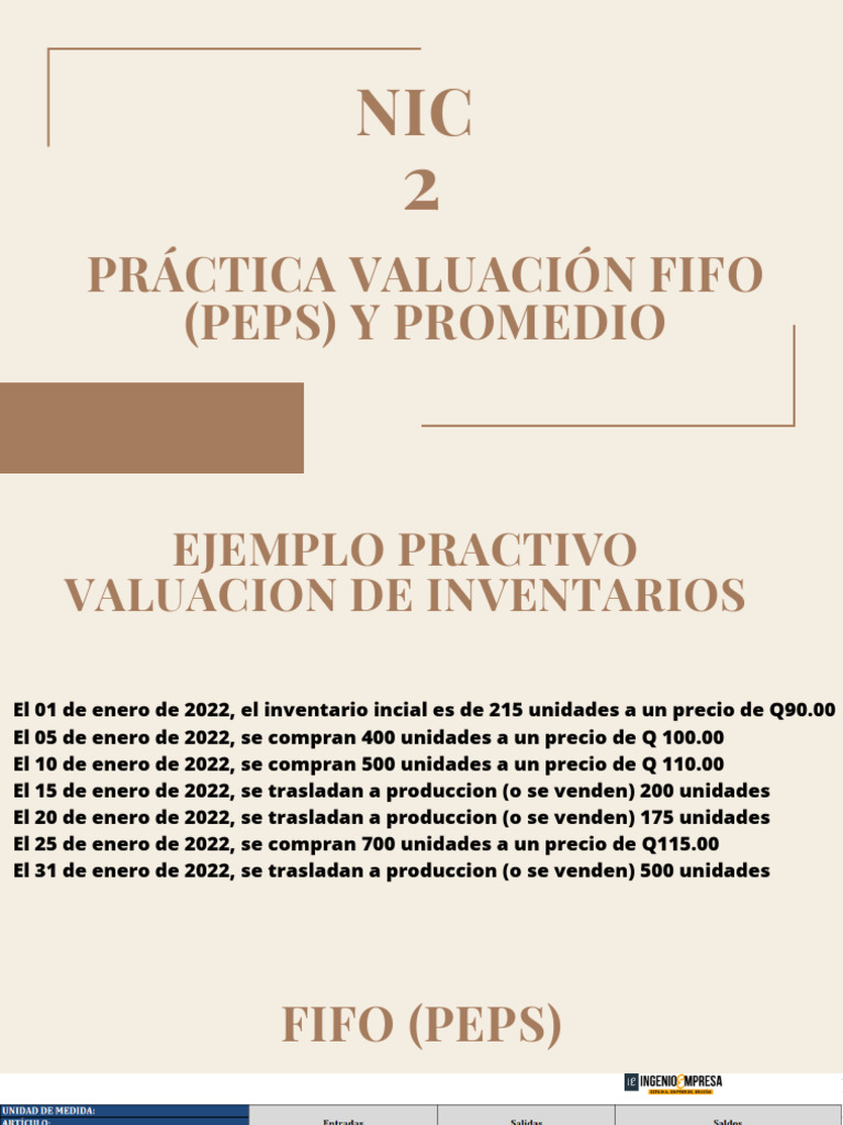 Nic 2 Inventario A | PDF