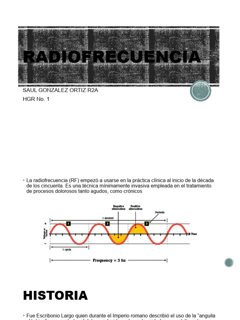 RADIOFRECUENCIA | PDF | Frecuencia de radio | Dolor