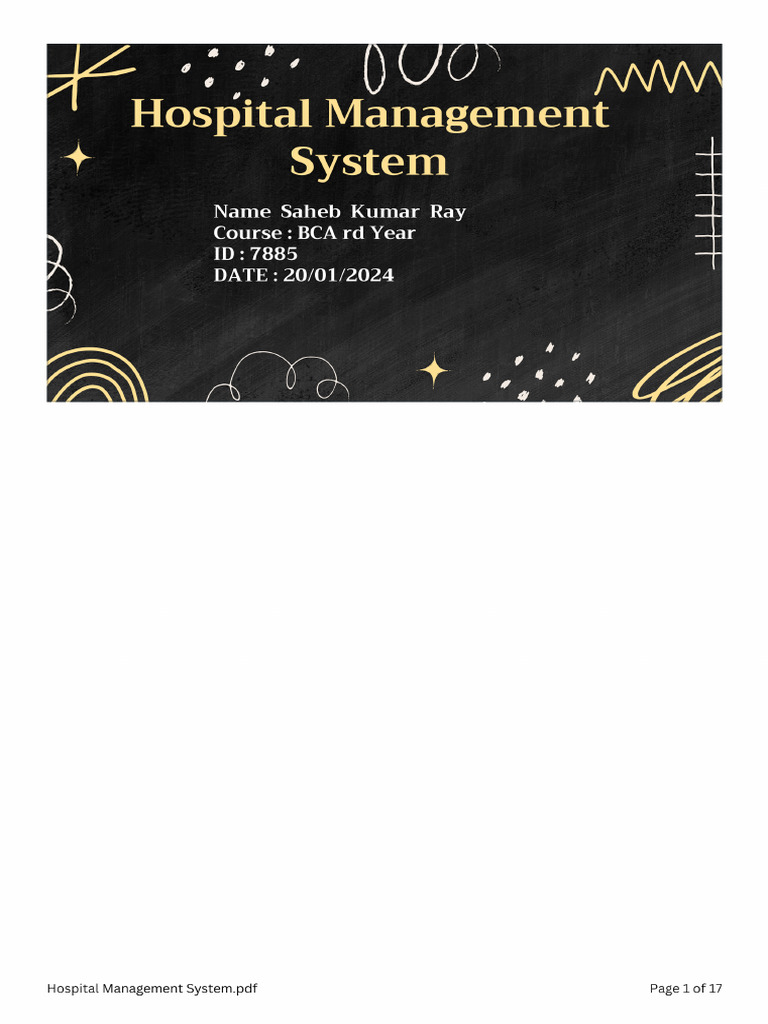 Hospital Management System.pdf | PDF