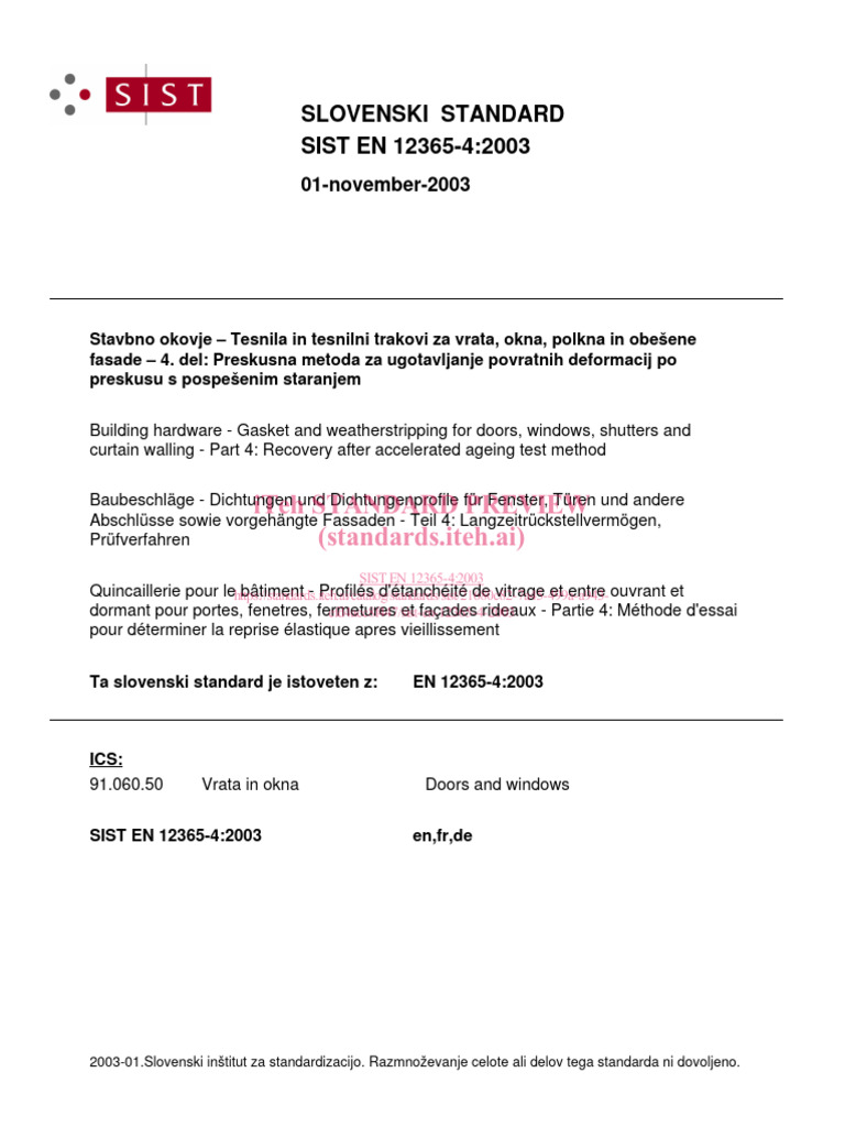 Sist en 12365 4 2003 | PDF