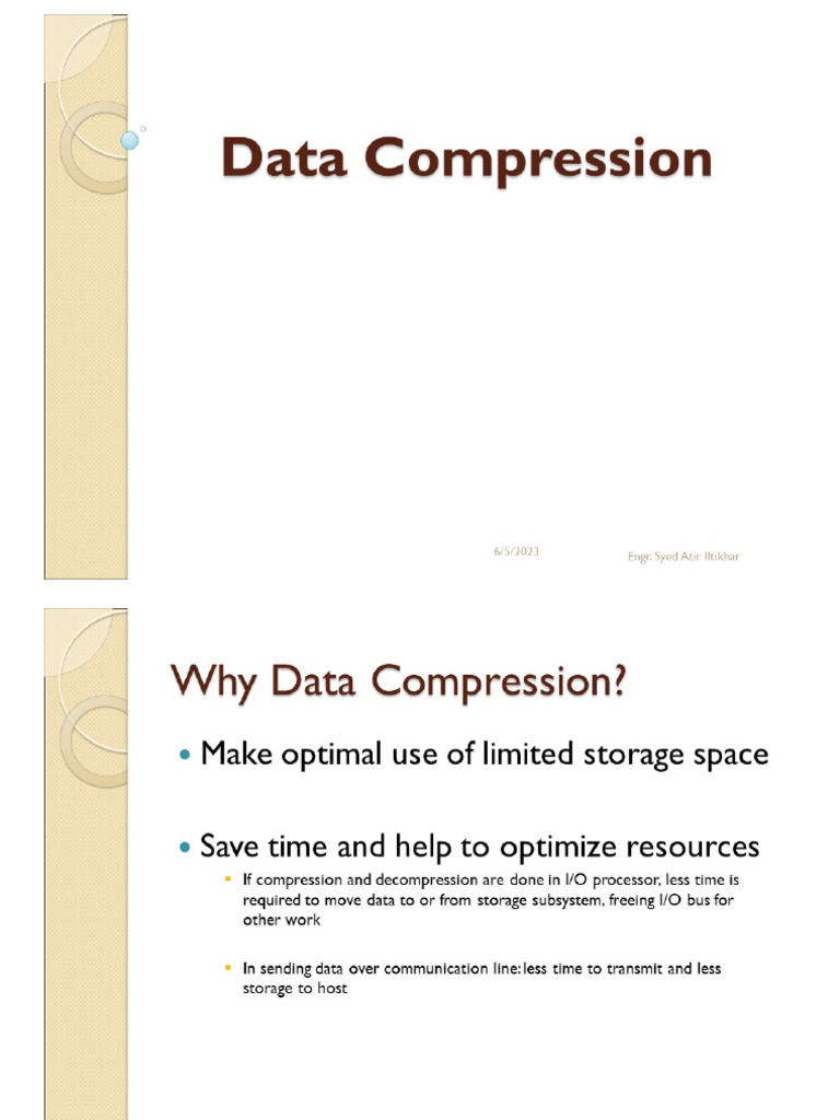 Data Compression Chapter 7 | PDF