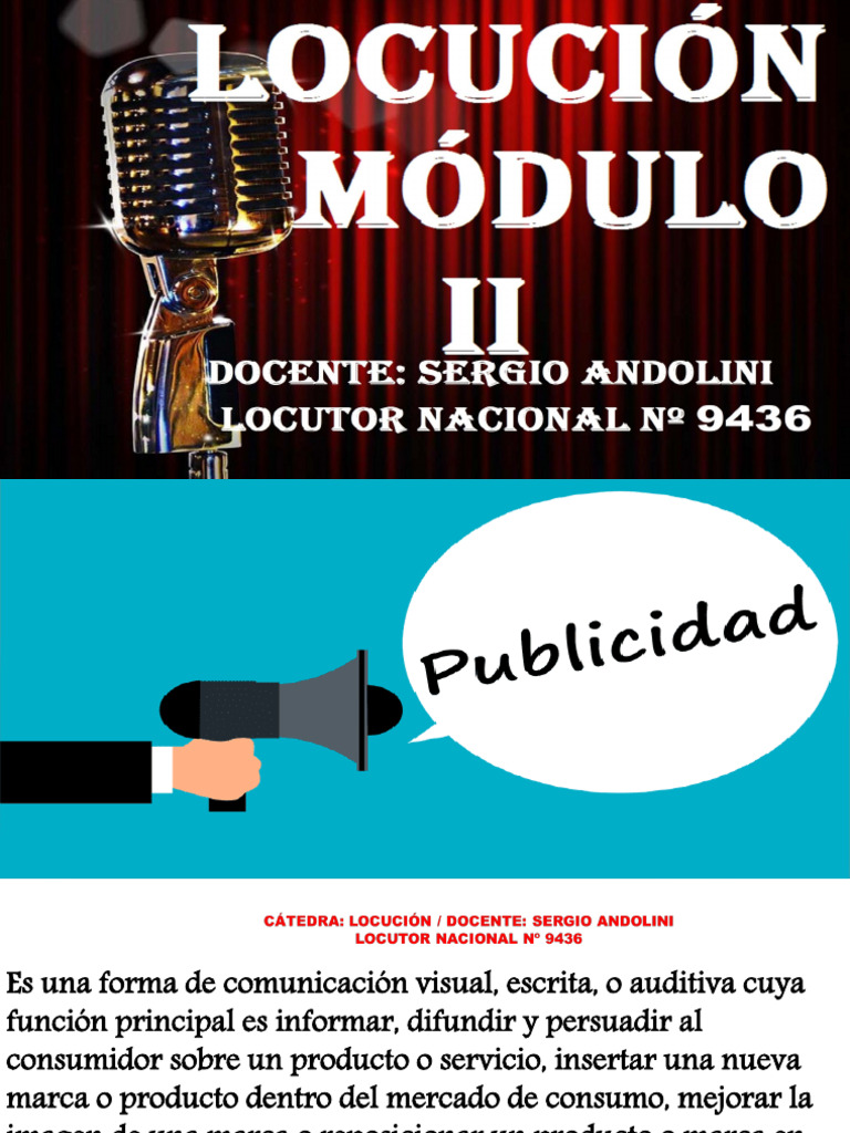 Publicidad - Locucion | PDF | Publicidad | Marca