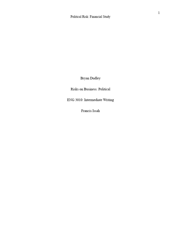 First Draft - Bryan Dudley | PDF | Corruption | Poverty