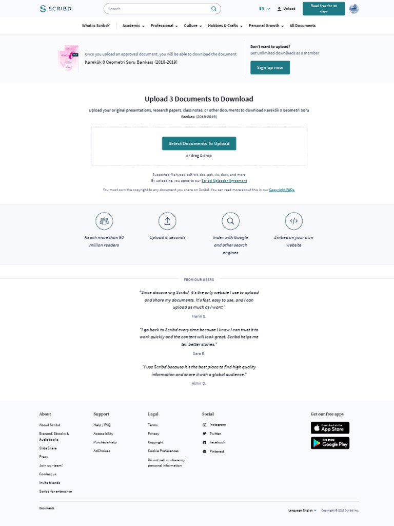 Upload A Document - Scribd | PDF | Scribd | Electronic Publishing