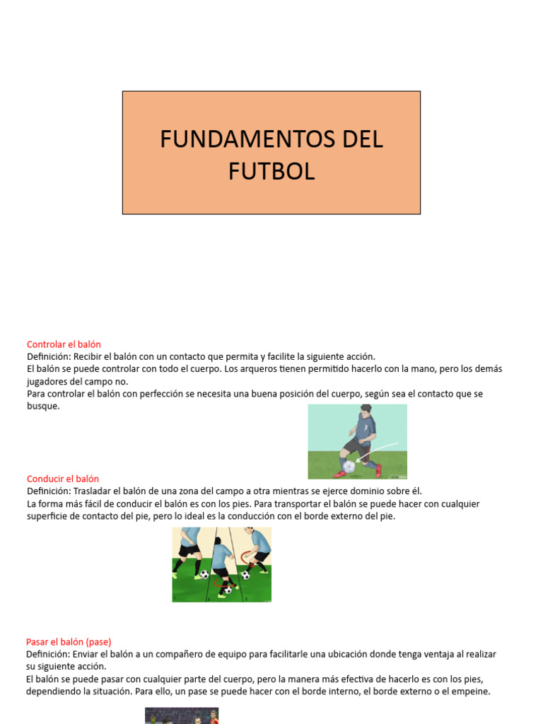 fundamentos del futbol | PDF