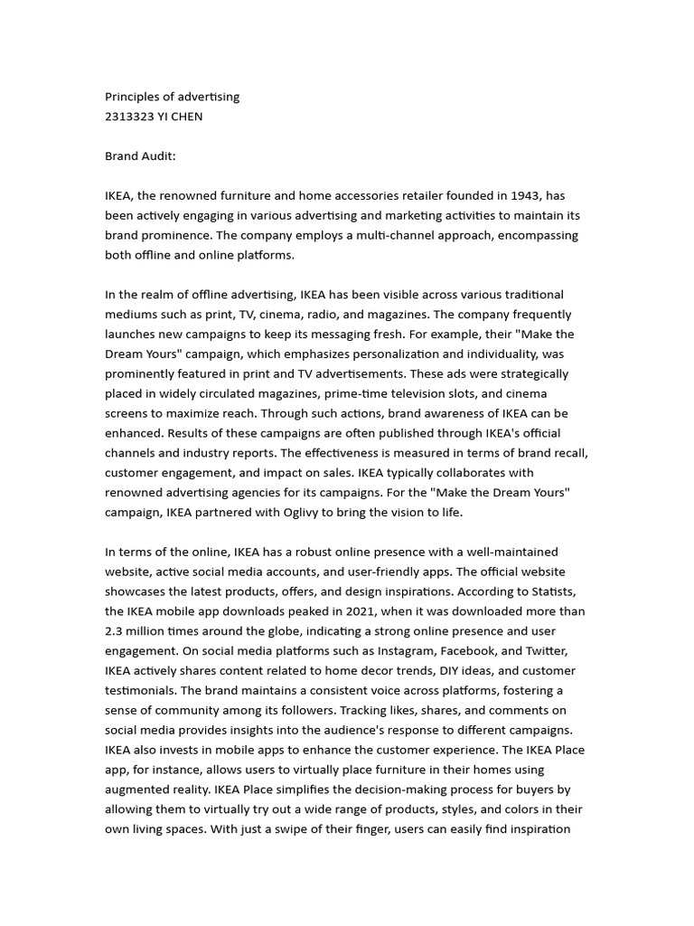 Principles Of Advertising Pdf Advertising Brand