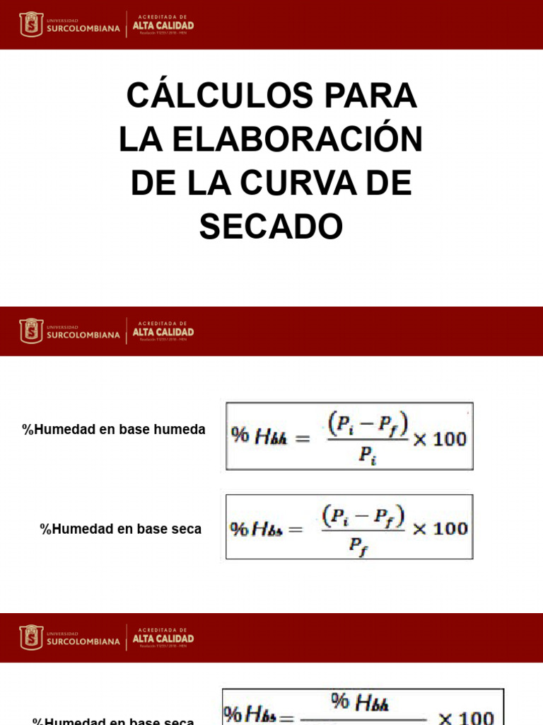Curvas de Secado | PDF