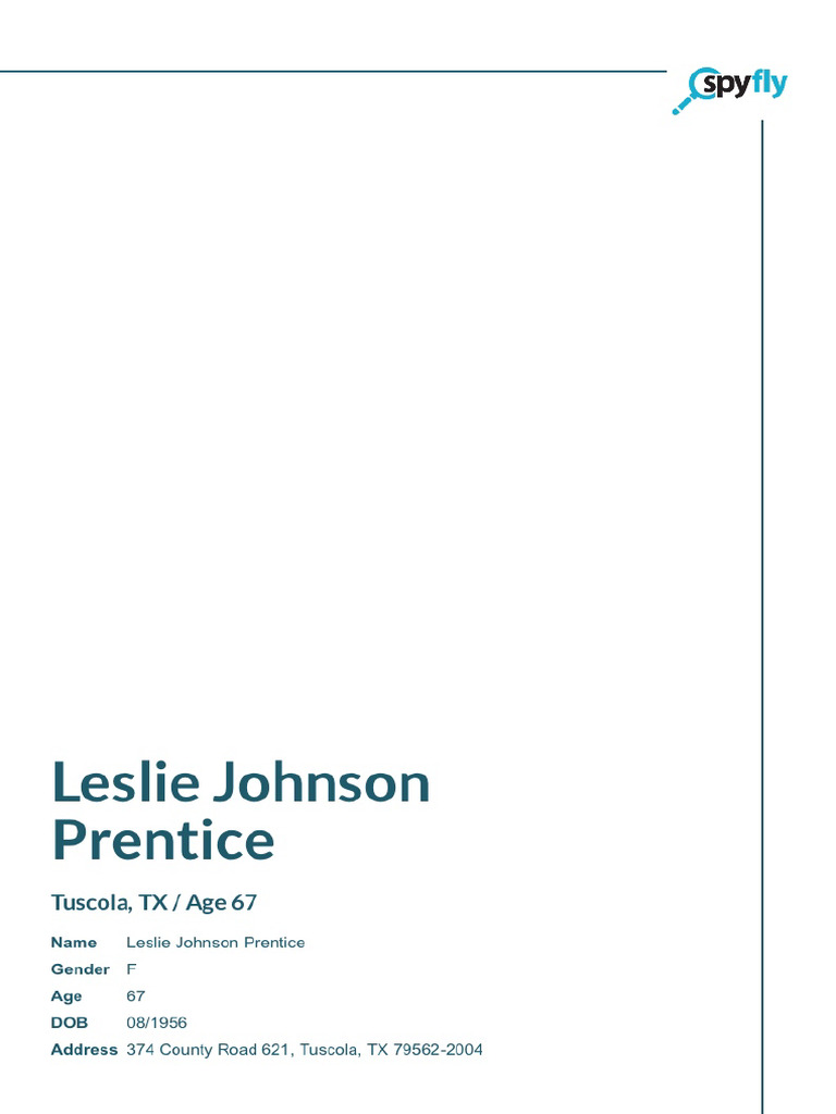 People Report - Leslie Johnson Prentice | PDF