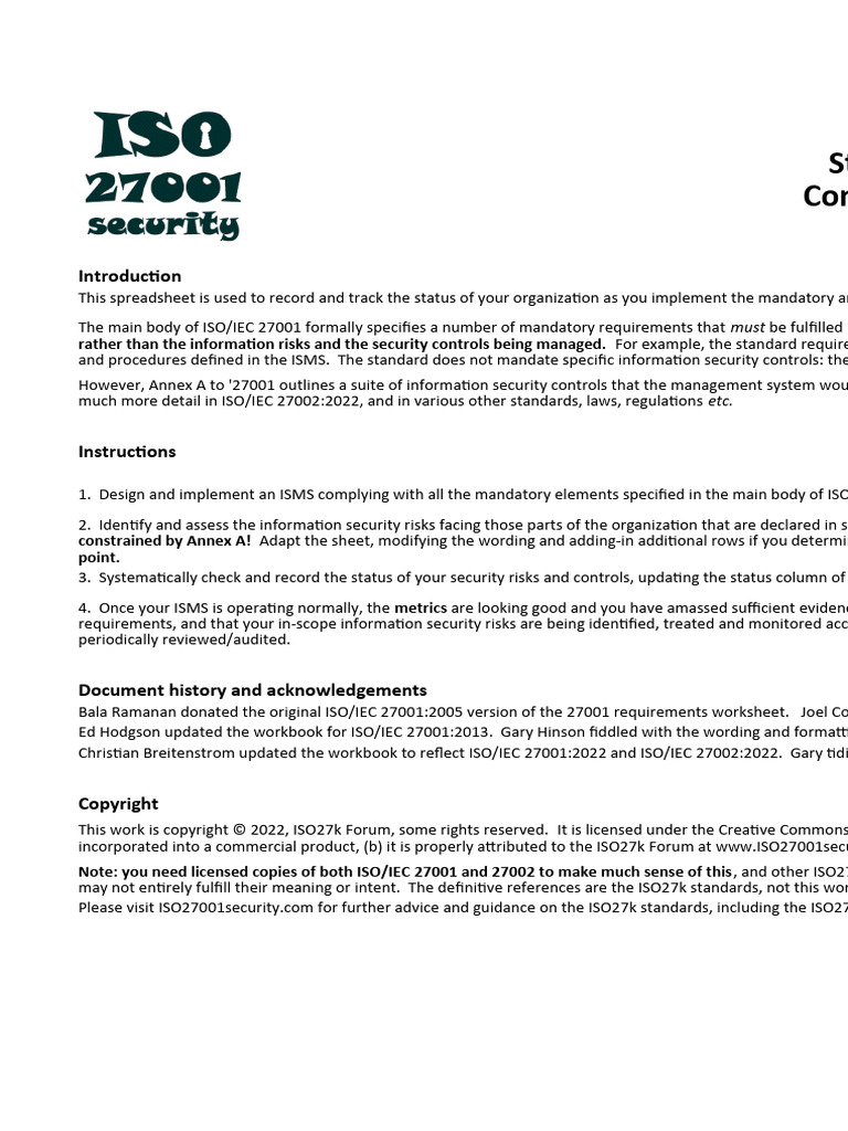 ISO27k1 SMSI Declaration Applicabilite 2022 | PDF | Information ...