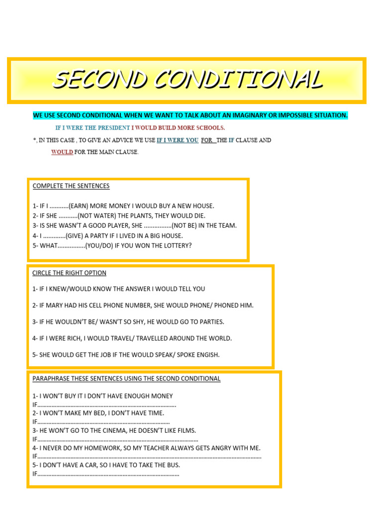 Second Conditional | PDF