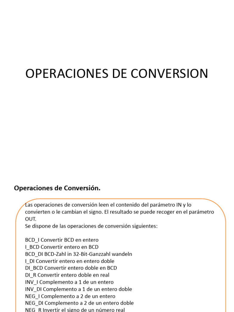 Funciones de Conversion | PDF