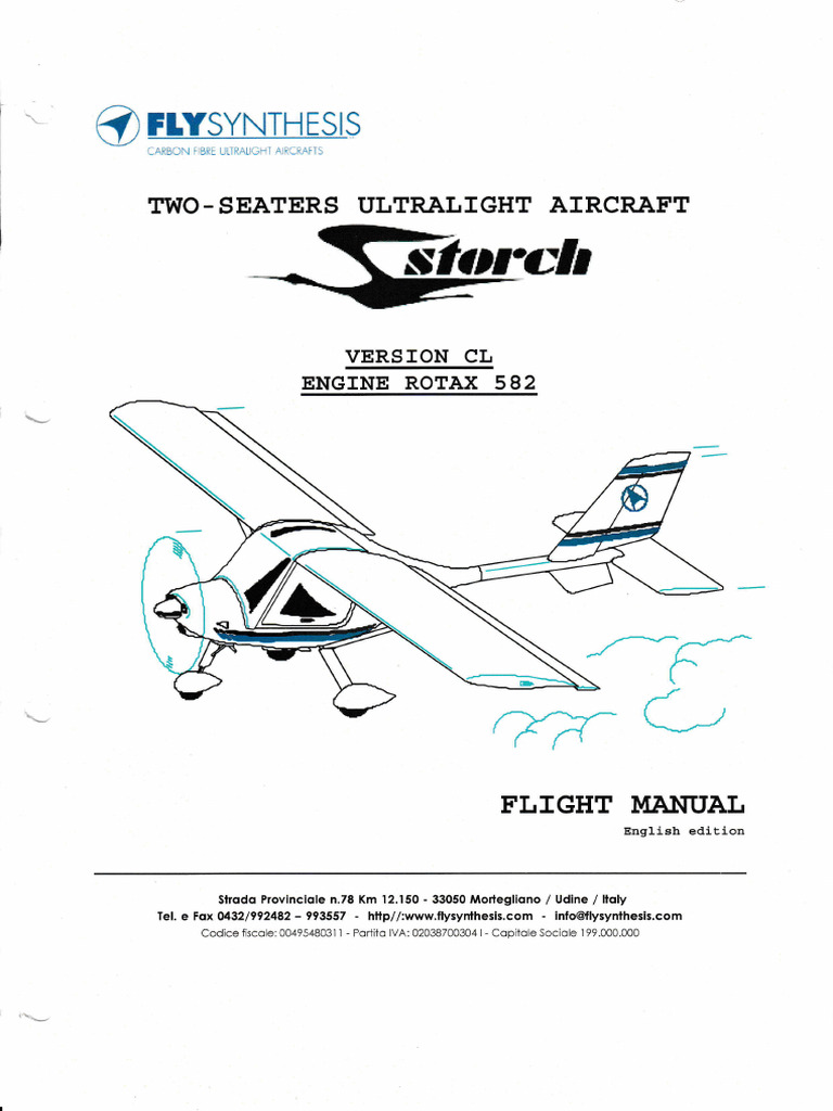 Storch CL 582 Flight Manual | PDF | Takeoff | Landing Gear