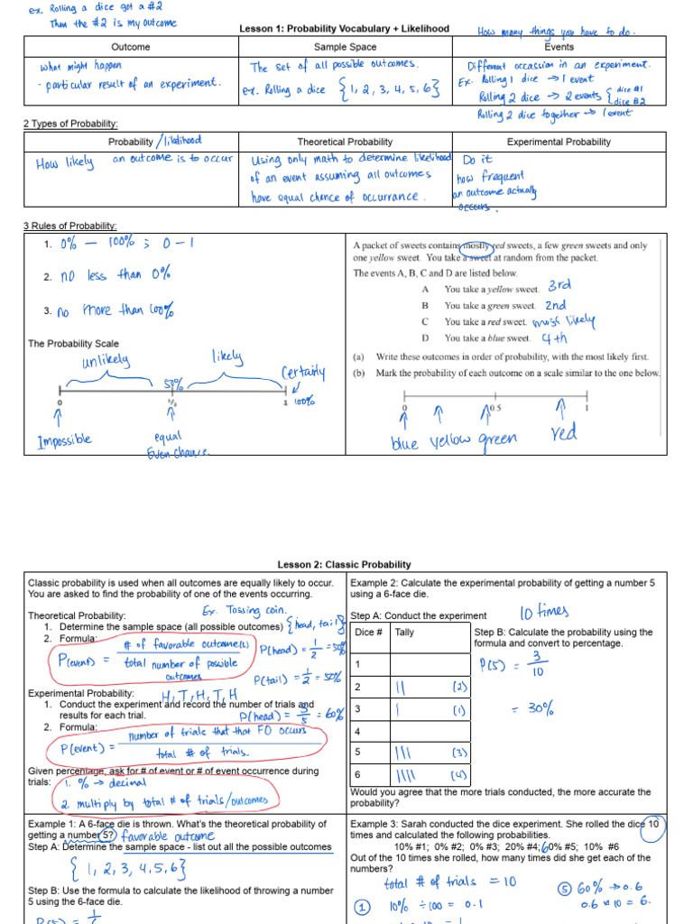 Probability Notebook PDF | Download Free PDF | Probability ...