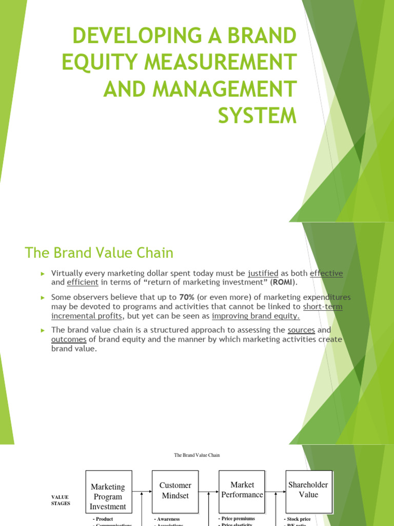 Developing A Brand Equity Measurement and Management System | PDF ...
