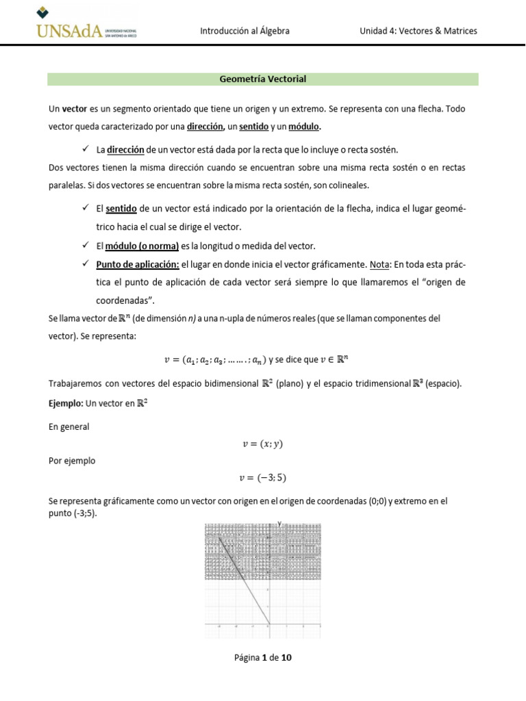 Unidad #4 - Vectores Matrices (TEORIA) | PDF | Matriz (Matemáticas ...