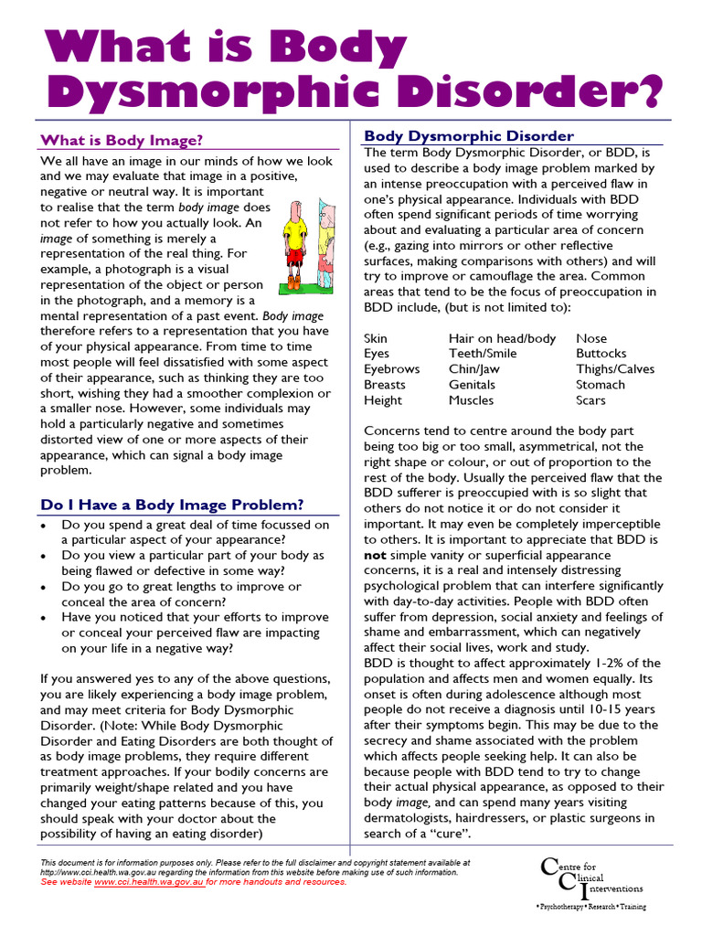 What Is Body Dysmorphic Disorder | PDF | Body Image | Mental Health