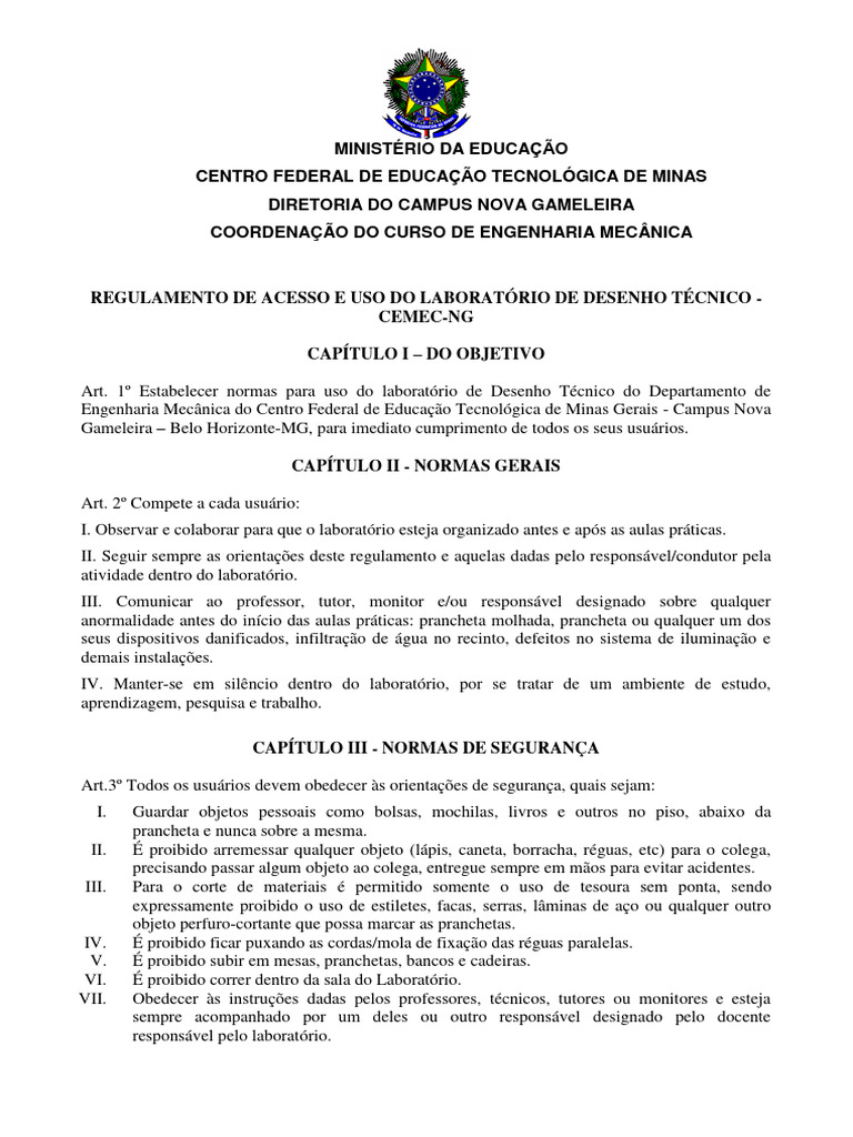 Minuta Normas Lab Des Tec | PDF | Engenharia | Laboratórios