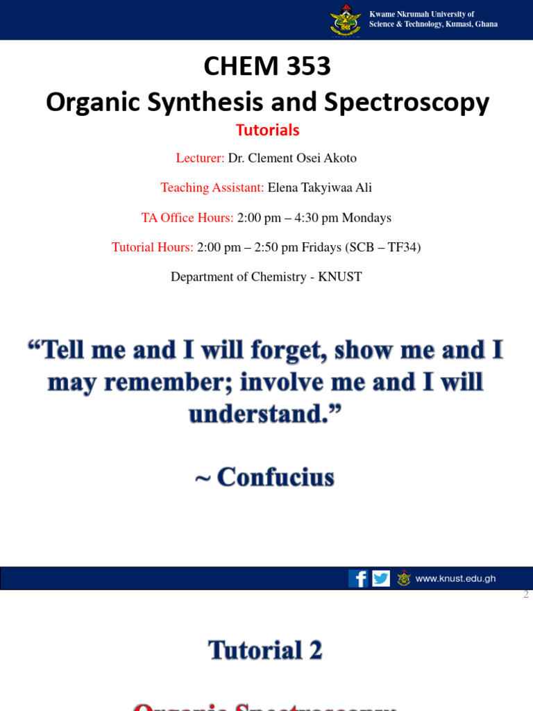 CHEM 353 Tutorial MS & IR | PDF | Infrared Spectroscopy | Spectroscopy