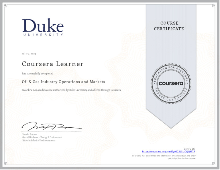 Coursera Certificate Draft | PDF