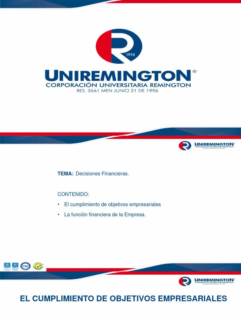 Presentación 01 unidad 01 GFCP | PDF | Business | Inversiones