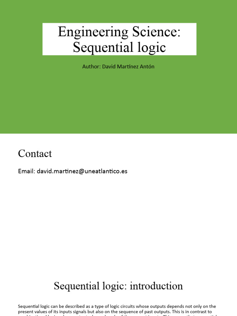 Sequential Logic Pdf Logic Gate Electrical Circuits 