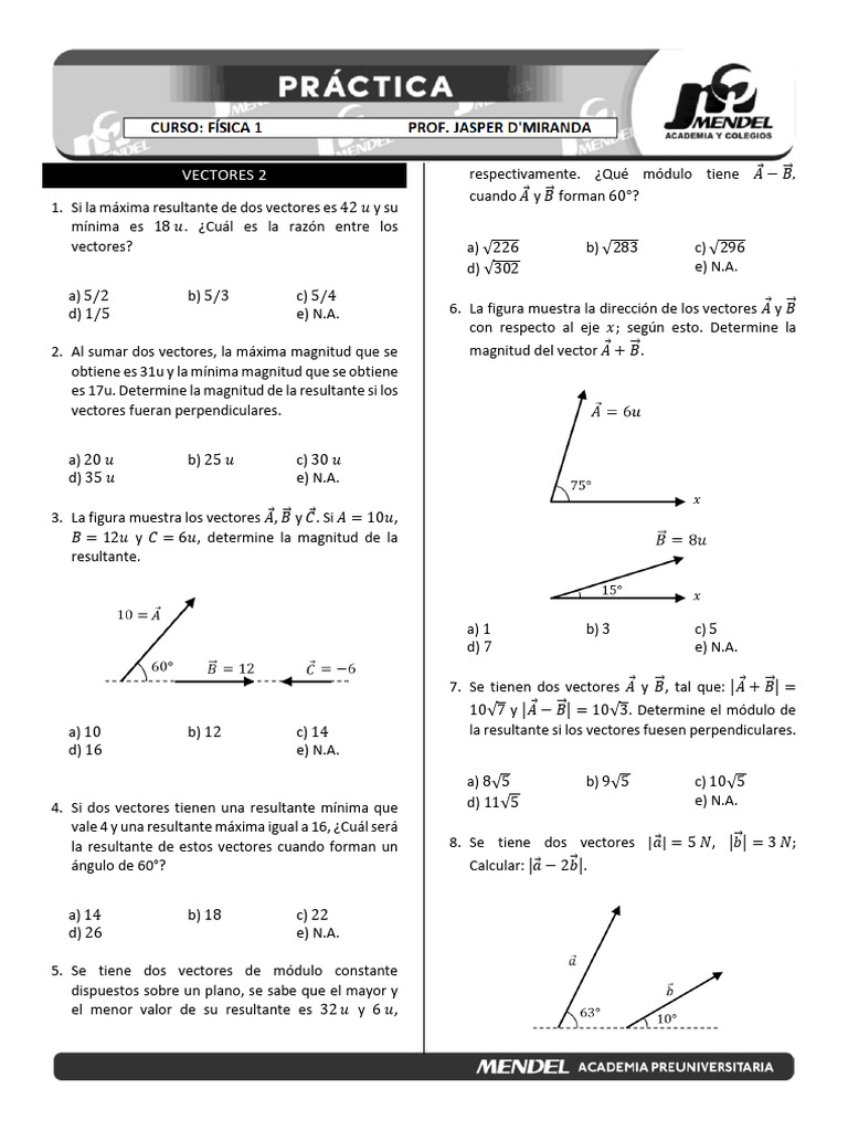 Práctica de Vectores 2 - Paralelogramo | PDF | Vector Euclidiano ... Práctica de Vectores 2 - Paralelogramo | PDF | Vector Euclidiano ...