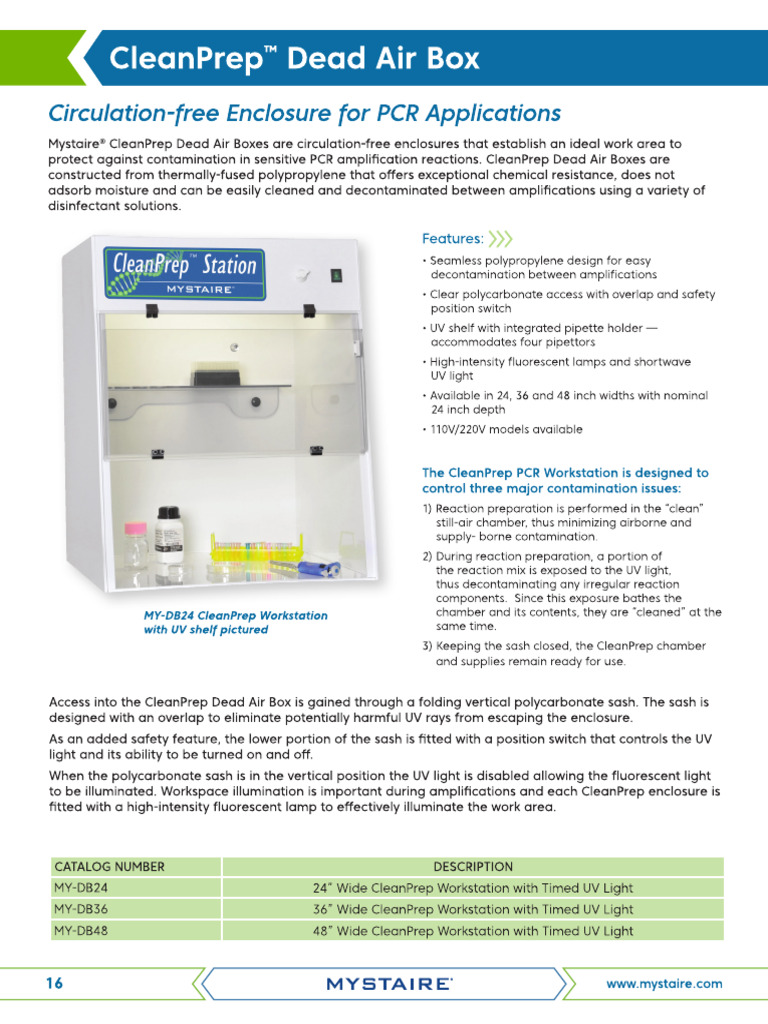 CleanPrep Dead Air Box Catalog | PDF