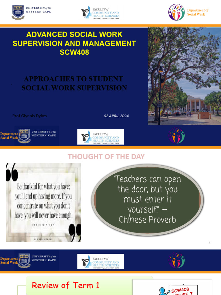 7 SCW408 Student SW Supervision | PDF | Social Work | Learning