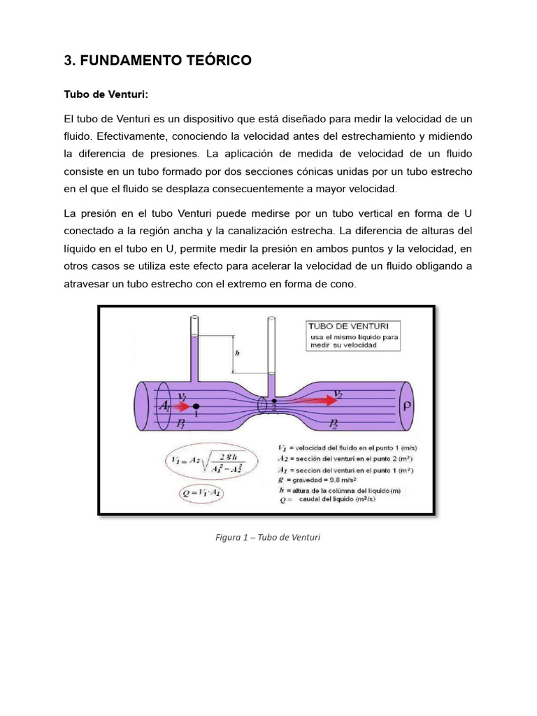 Tubo Venturi | PDF | Viscosidad | Fluido