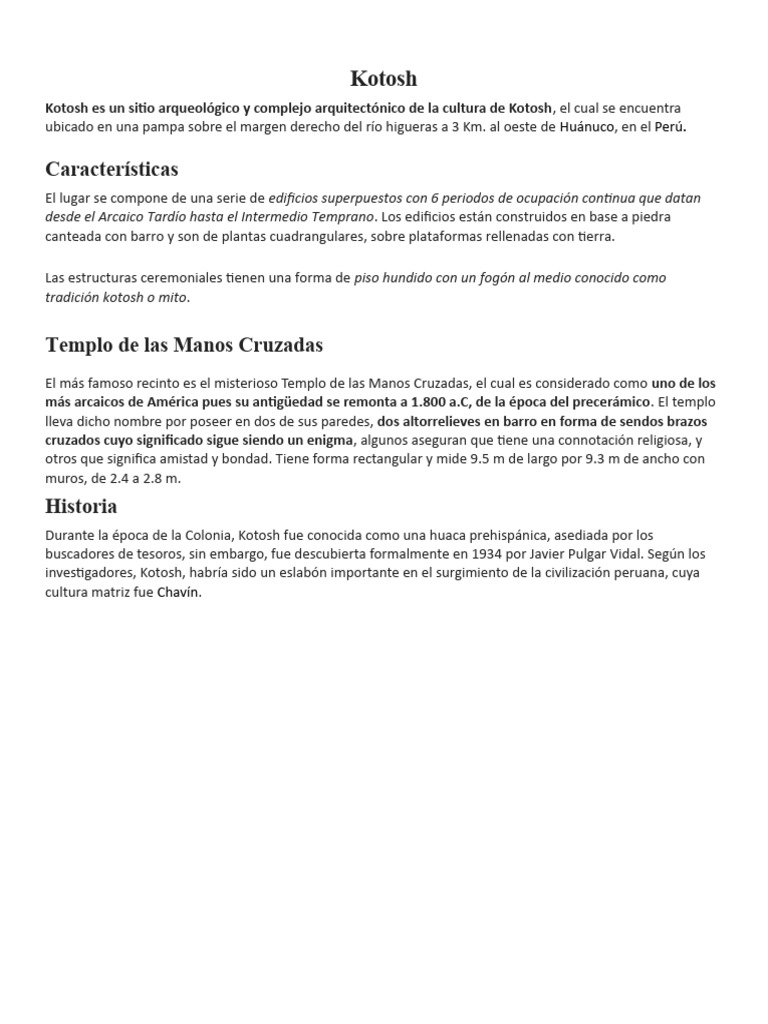 Kotosh | PDF