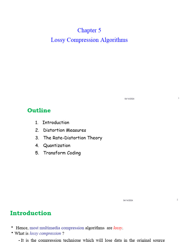 Chapter 5 Multi | Download Free PDF | Data Compression | Signal Processing