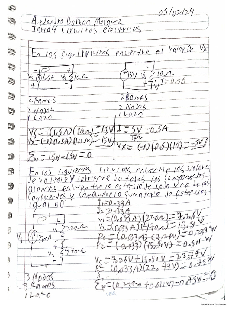 Ejericios Circuitos 4 | PDF
