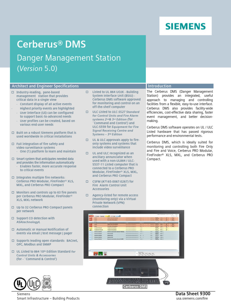 A6v10395678 Cerberus Dms Danger Management Station Data Sheet En