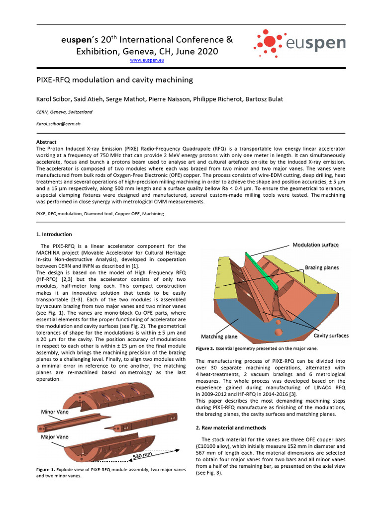 PIXE-RFQ modulation and cavity machining | PDF | Particle Accelerator ...