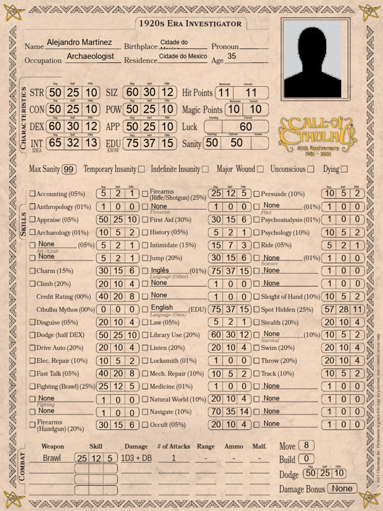 Ficha COC - Alejandro Martínez | PDF