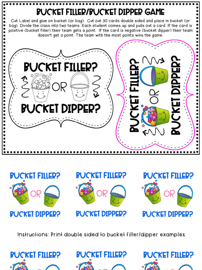 Bucket Filler? Bucket Dipper? OR | PDF
