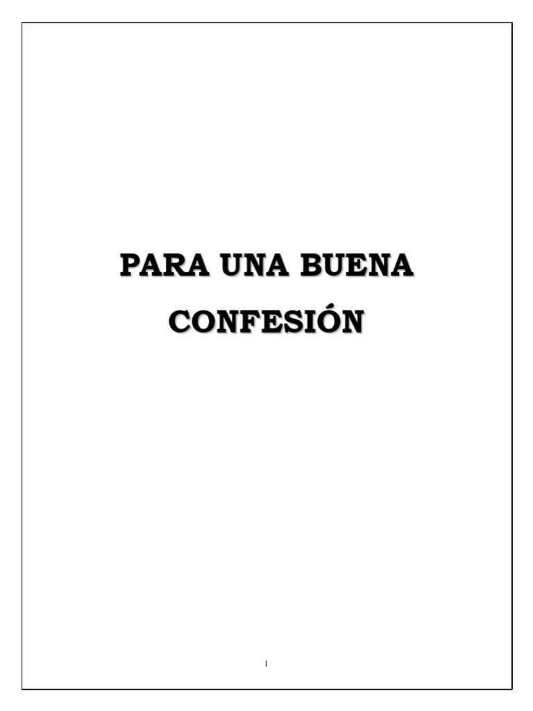Para Una Buena Confesión | PDF | Pecado | Oración Para Una Buena Confesión | PDF | Pecado | Oración
