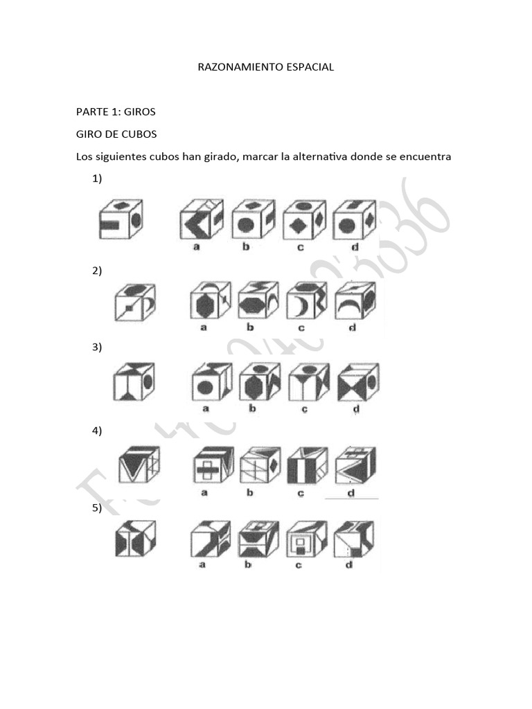 Razonamiento Espacial | PDF