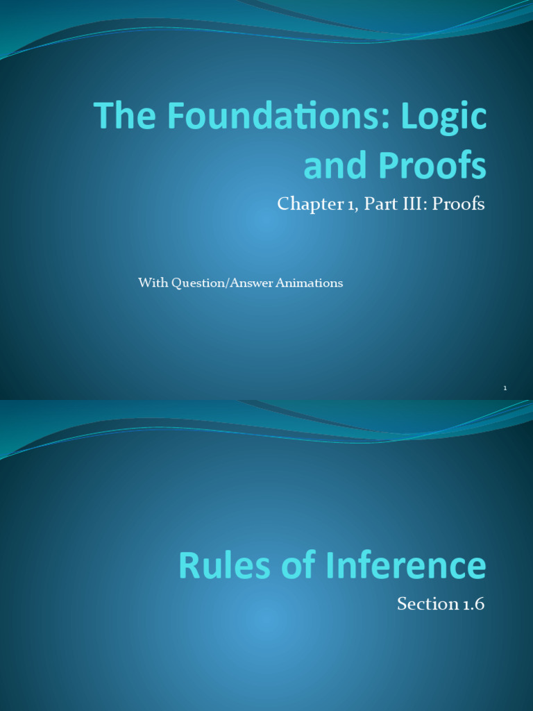 3chapter1 P3 Proofs 2 | PDF | Theorem | Logic