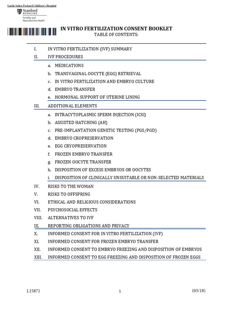 Ivf Patient Information | PDF | In Vitro Fertilisation | Pregnancy