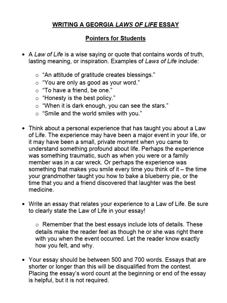 Laws of Life Guidelines and Quotes | PDF