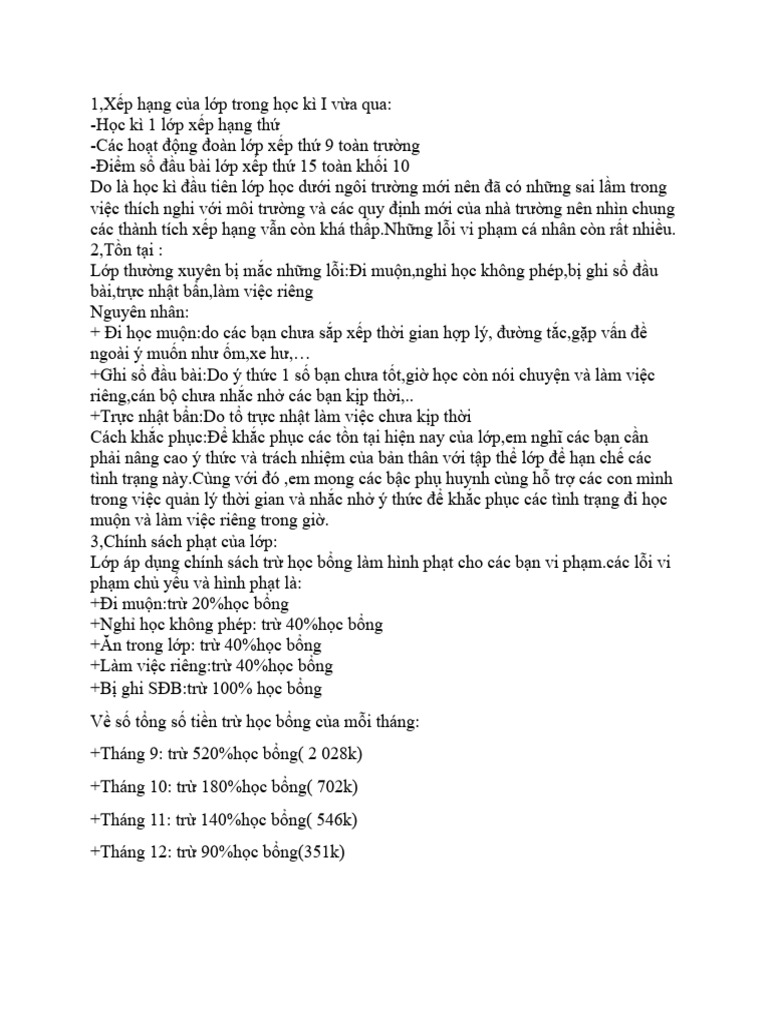 Báo Cáo 10a4 | PDF