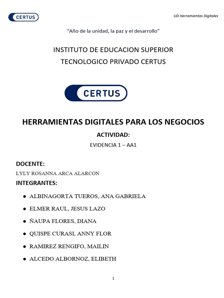 Evidencia - AA1 - Herramientas Digitales | PDF | Business | Publicidad