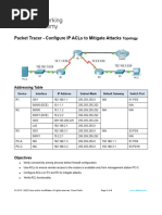 Informe 9.5.2.6 Packet Tracer - Configuring IPv6 ACLs | PDF | Denial Of Service Attack | I Pv6