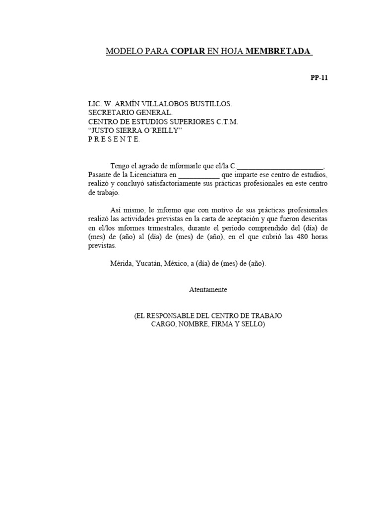 Formato de carta conclusion | PDF