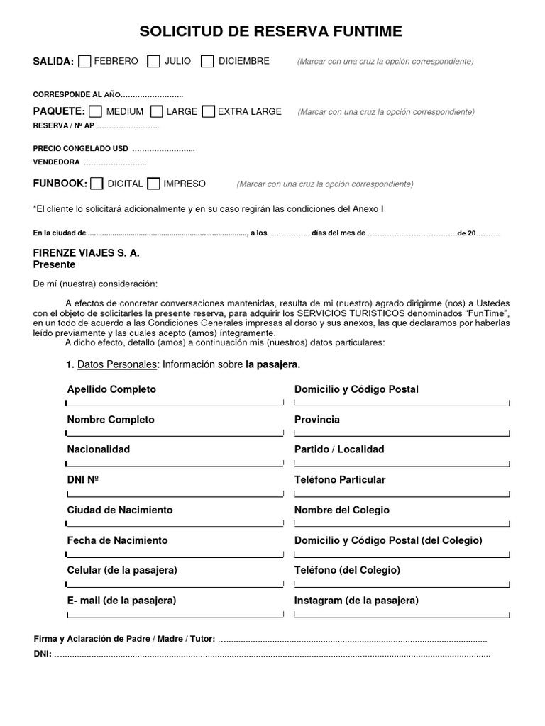 Solicitud Reserva Funtime | PDF | Póliza de seguros | Seguro