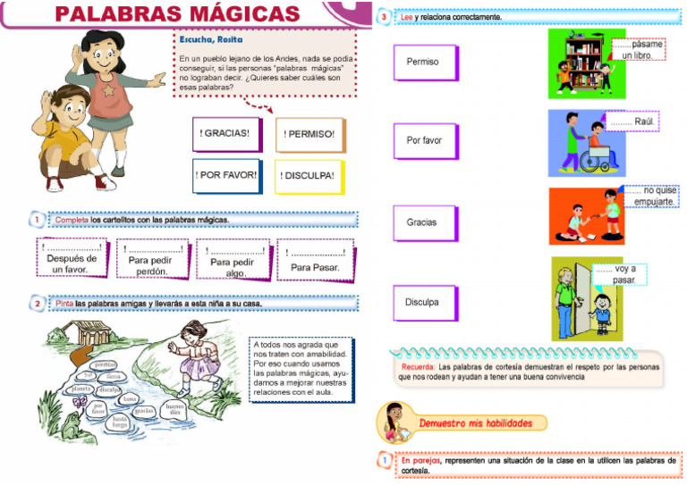 Ficha Palabras Mágicas Pdf