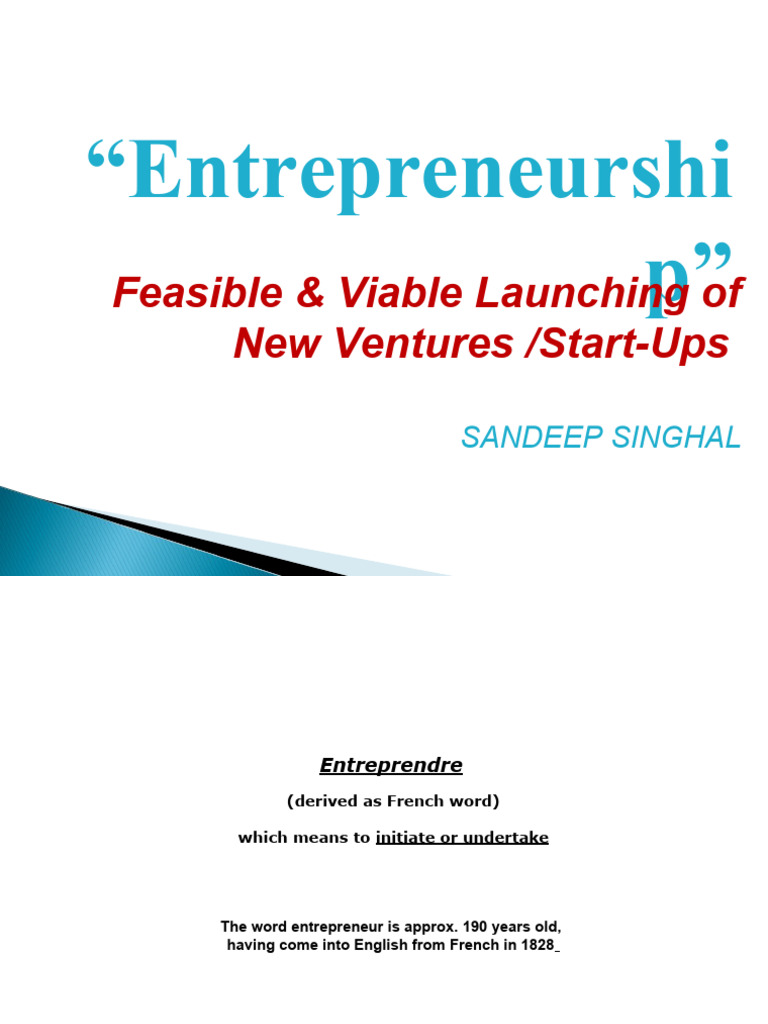 Entrepreneurship Devlp Class Version | PDF | Entrepreneurship ...
